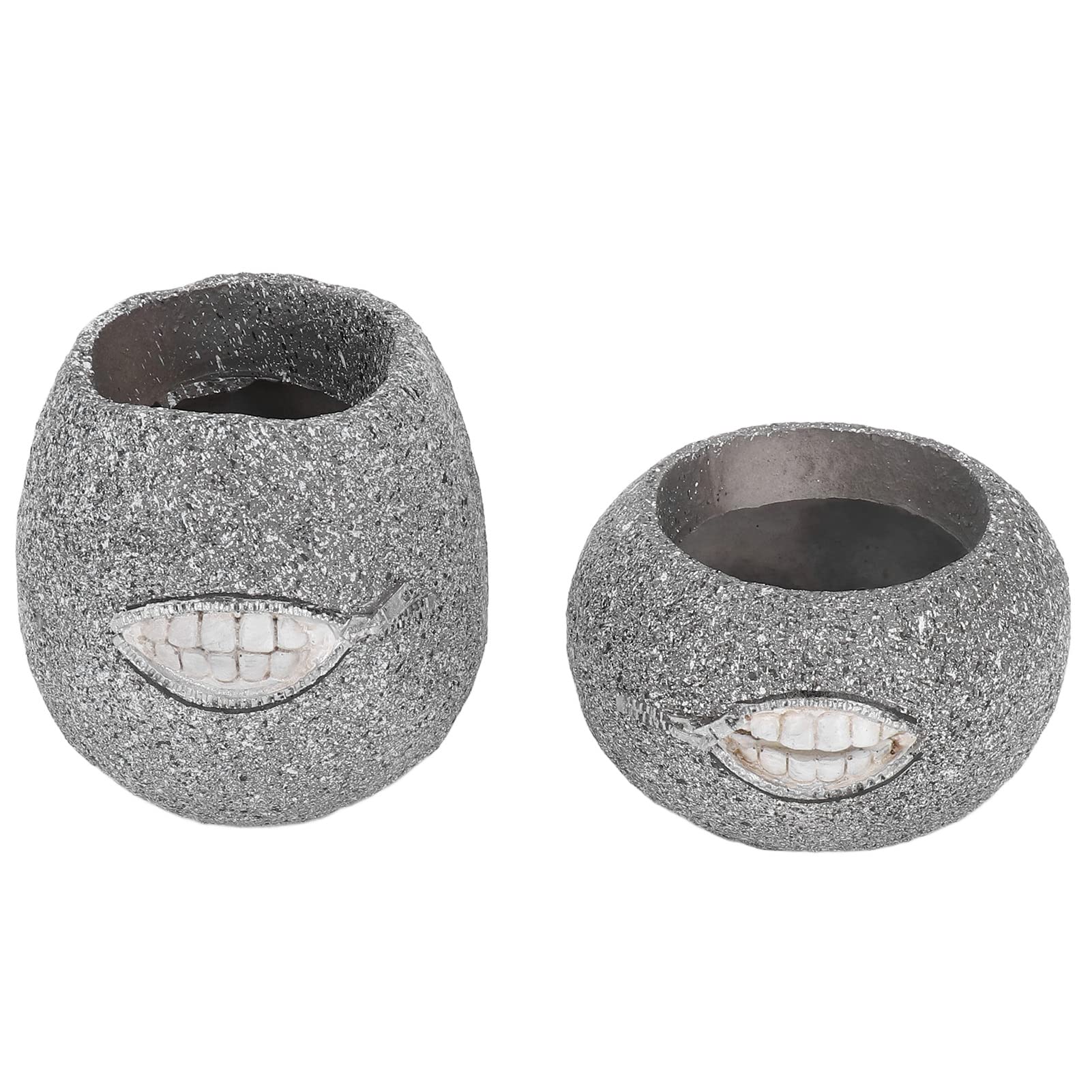 Lot de 2 pots de fleurs en résine avec fermeture éclair en forme de ...