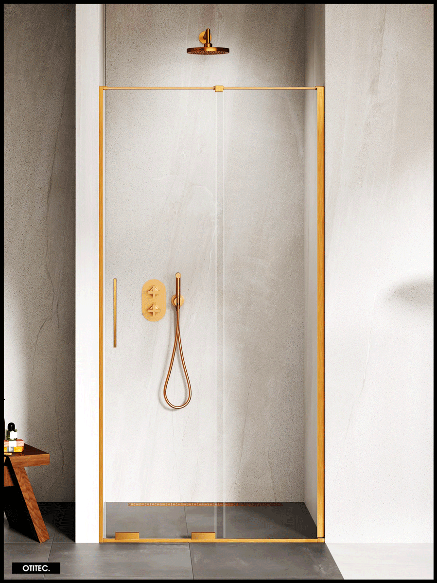 Porta Della Doccia Italiana - 130 x 200 - RAME SPAZZOLATO - SMART ...