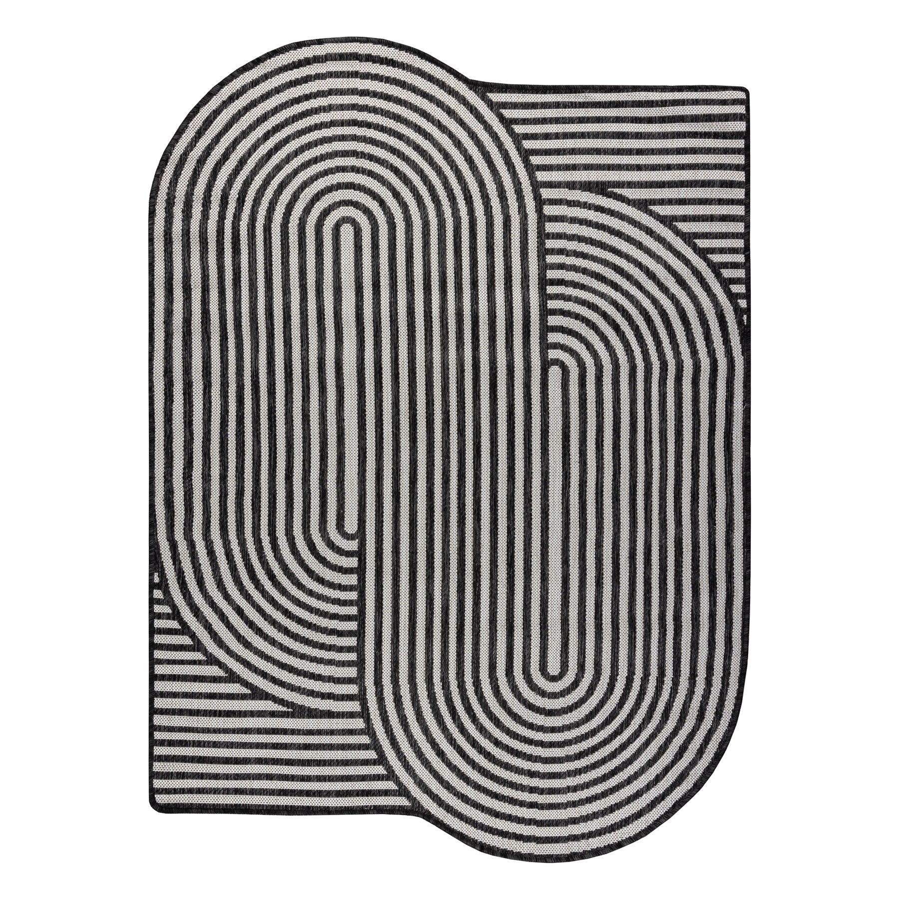 Alfombra de sisal ORGÁNICA 2131 Geométrica crudo / negro – natural ...