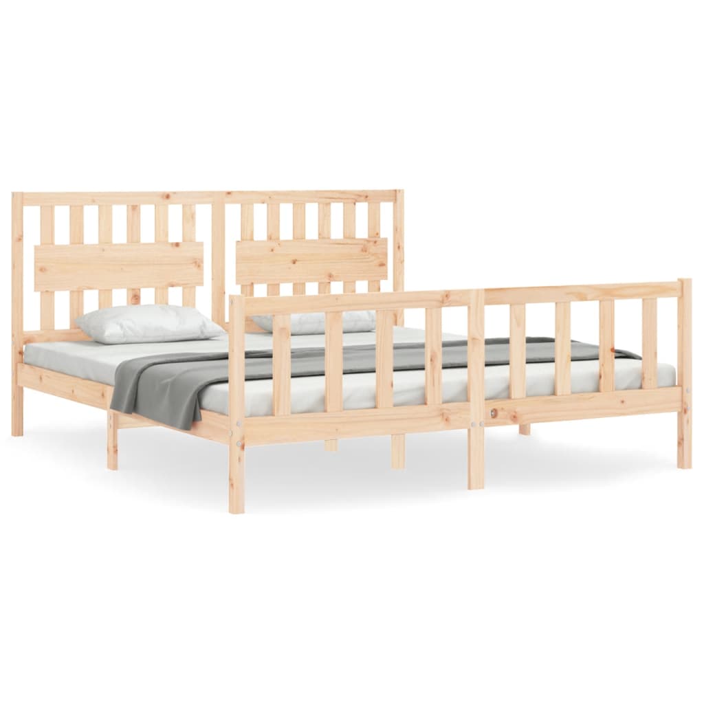 Lit double | Lit Adulte | Cadre de lit avec tête de lit Super King Size ...