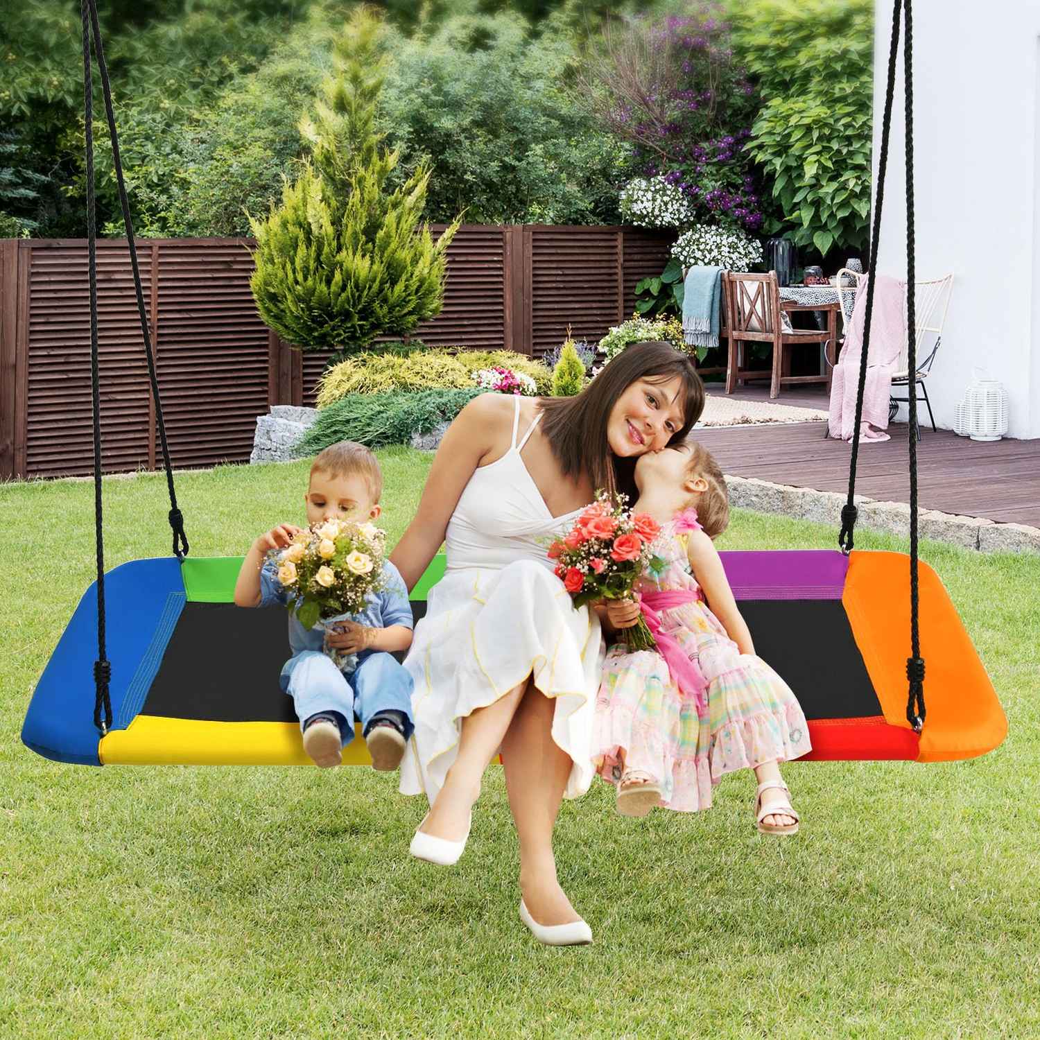 Balançoire d'arbre 100-180 cm, balançoire pour enfants, balançoire nid ...