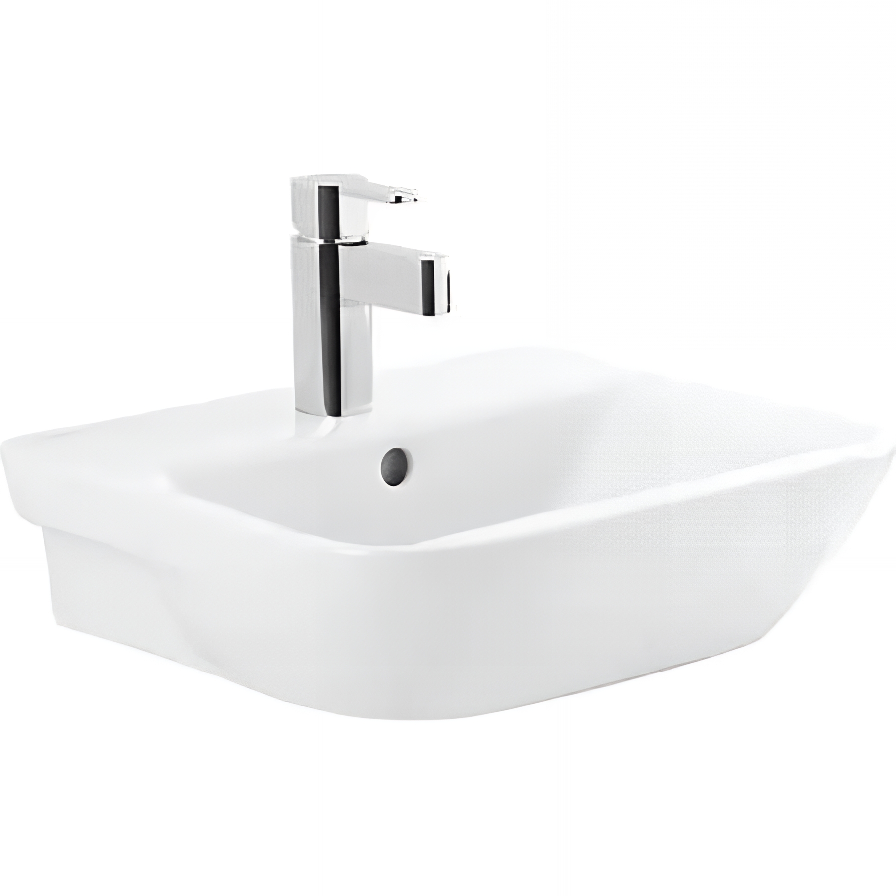 Lavabo sospeso 66cm ceramica tradizionale SANINDUSA Look colore bianco ...