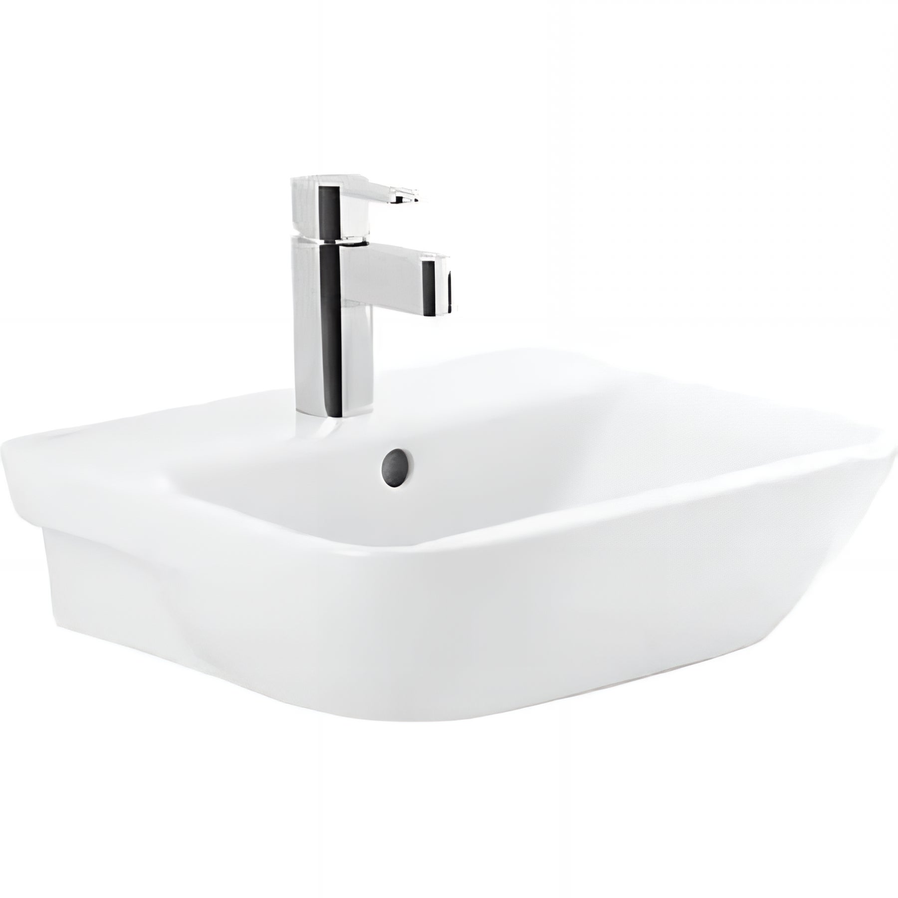 Lavabo sospeso 50cm, ceramica tradizionale SANINDUSA Look, colore ...