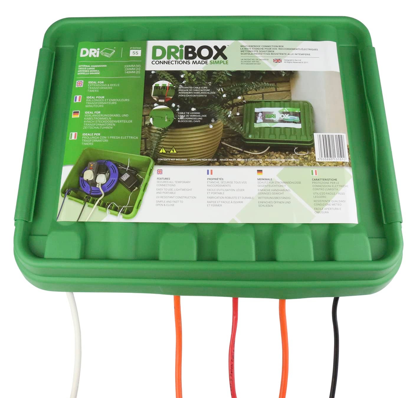 Dribox Large Green 330 x 230 x 140 mm Classe di protezione IP55 | Leroy ...
