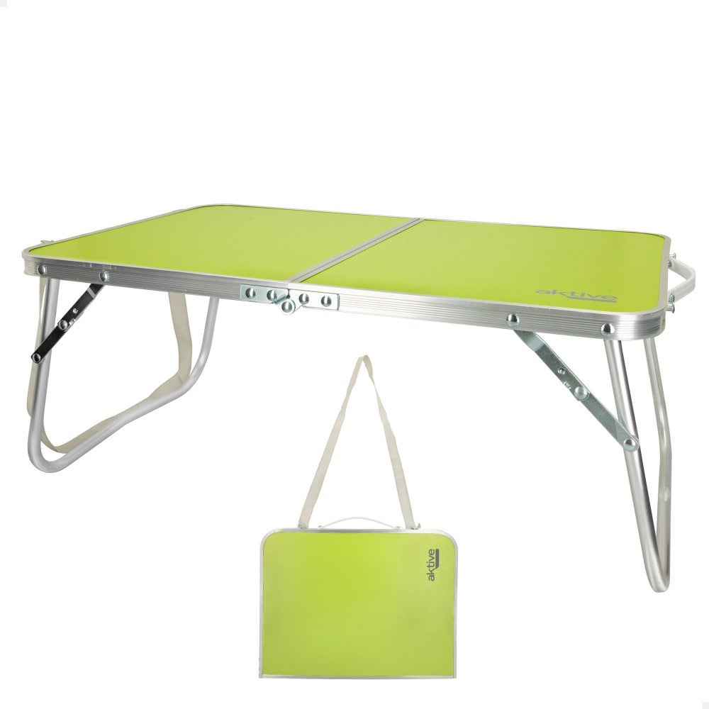Table pliante en aluminium avec poignée. Table de camping, plage ou ...