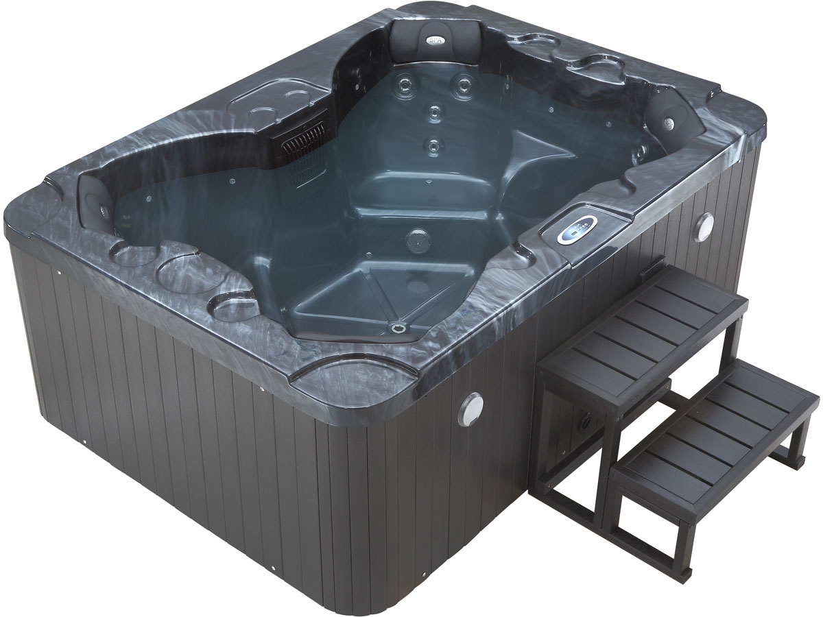 Spa LED "Haïti" 4 plazas - 210 x 152 x 78 cm - Gris | Leroy Merlin
