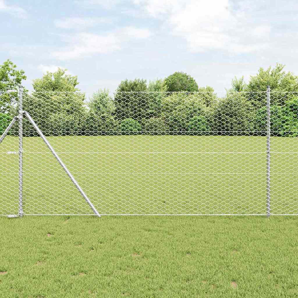 Valla hexagonal plateada de 1,2 x 100 m, acero galvanizado. | Leroy Merlin