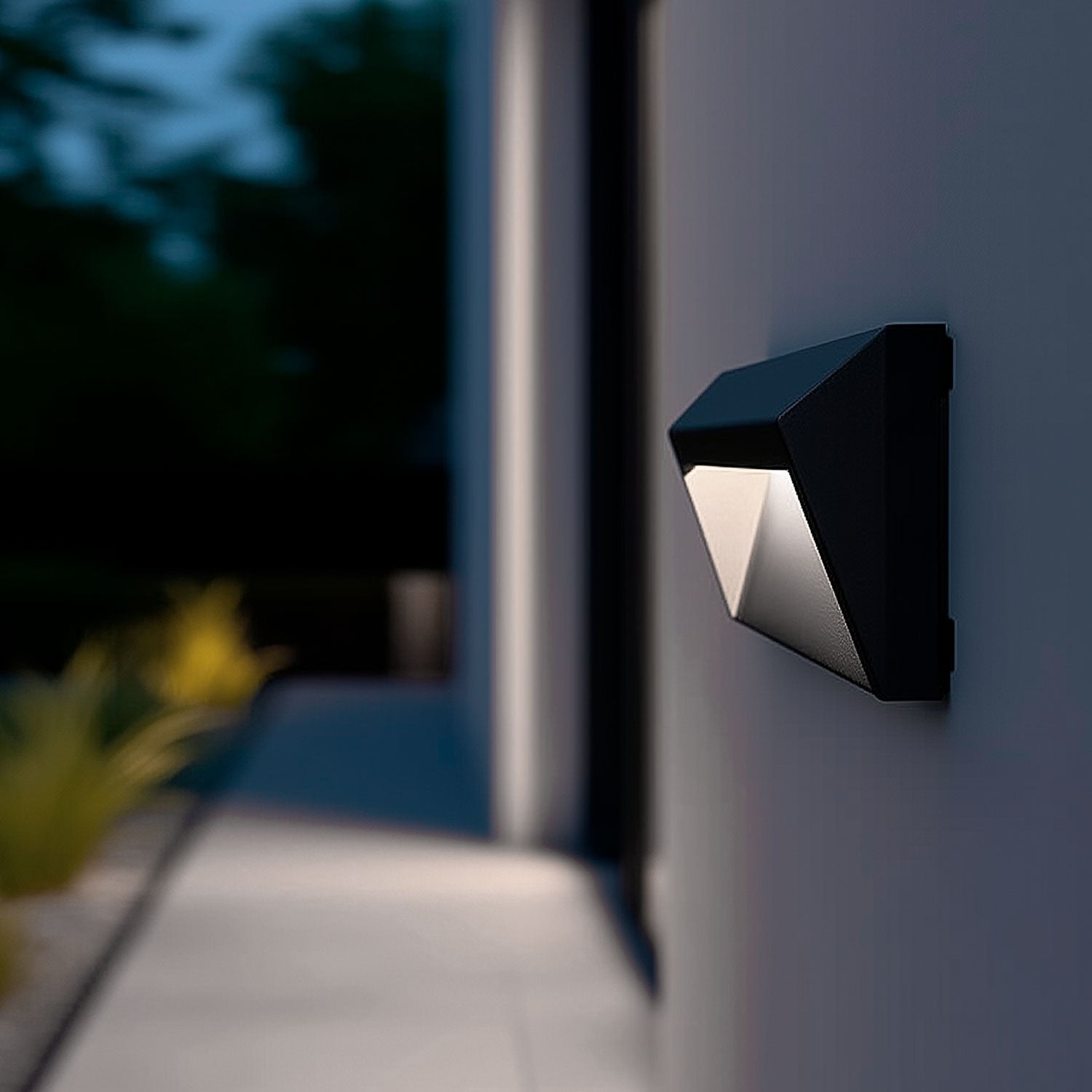 Ledkia - Baliza Exterior LED 2W Superficie Pared Antracita Chester ...
