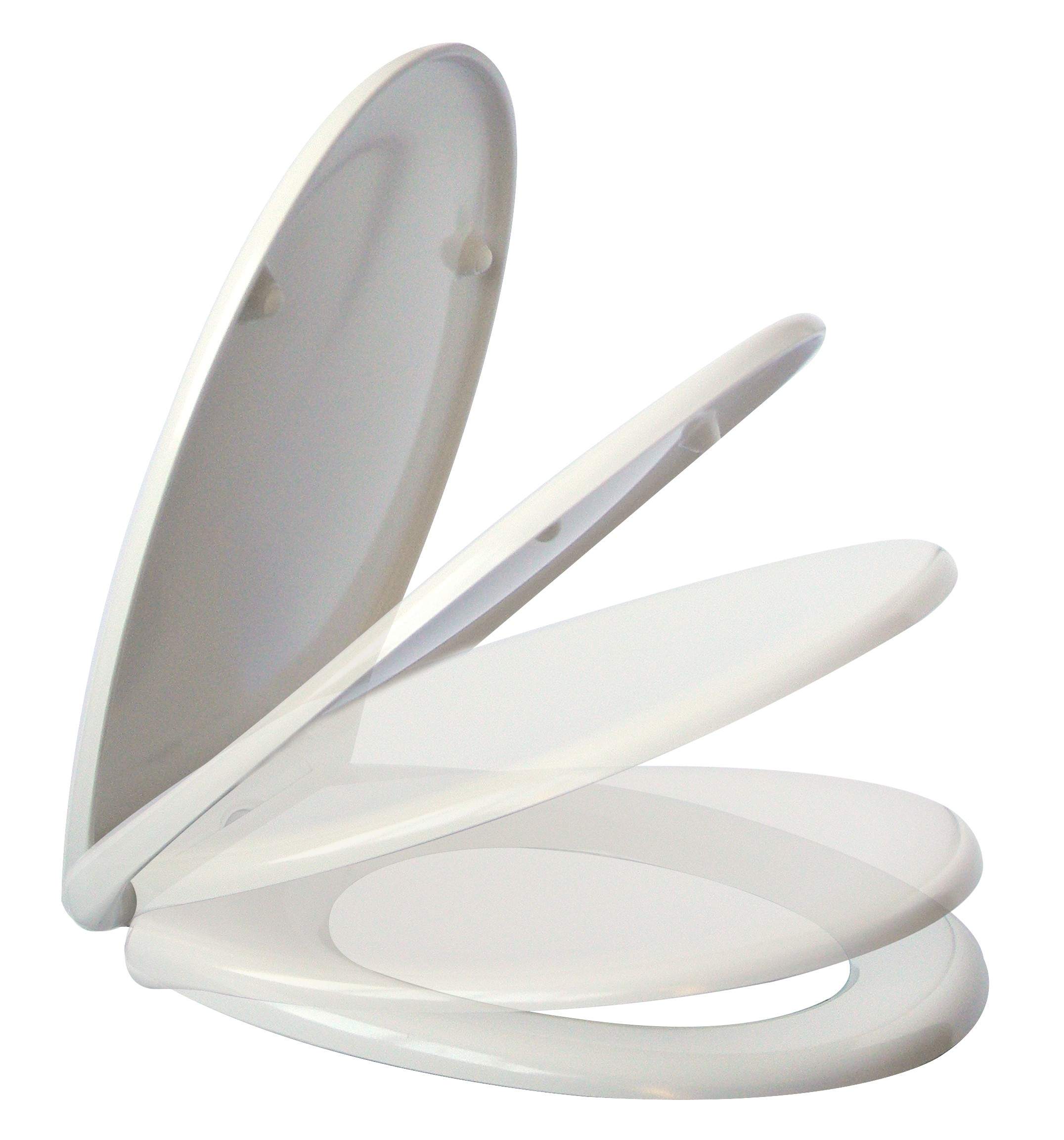 Asiento de inodoro termoendurecible universal Tecom DSC01 - Blanco ...