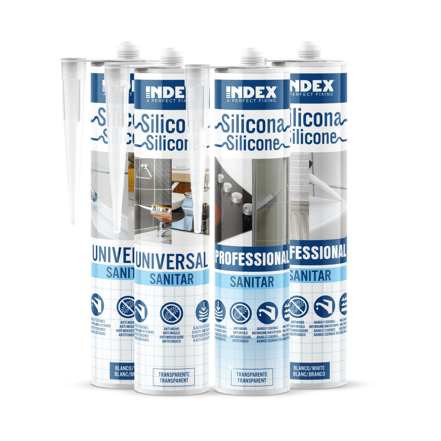[CP SI-UNS] Siliconas. Silicona acética SANITAR universal multiusos con propiedades fungicidas ...