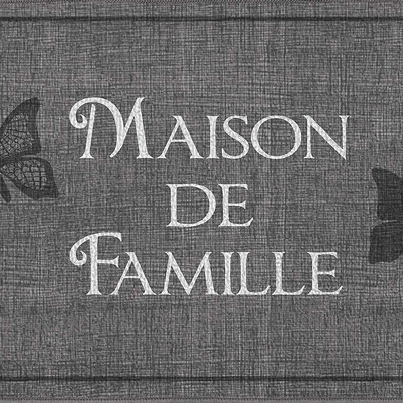 Tapis Rectangle "Familia" 50x120cm Gris | Leroy Merlin