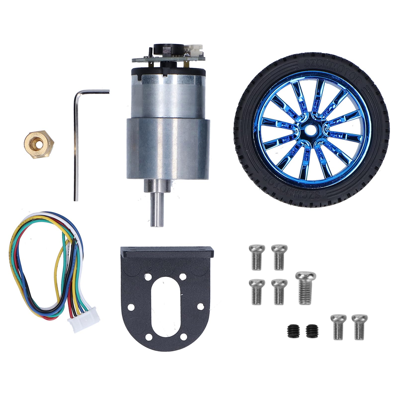 KIT DE MOTOR ENCODER CON EJE DE 6 MM Y SOPORTE DE MONTAJE LISO DE GRAN ...