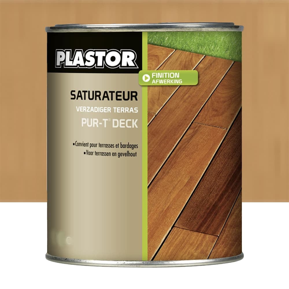 Saturateur Plastor PUR-T DECK Mélèze 5 L - Contenance : 5 L | Leroy Merlin