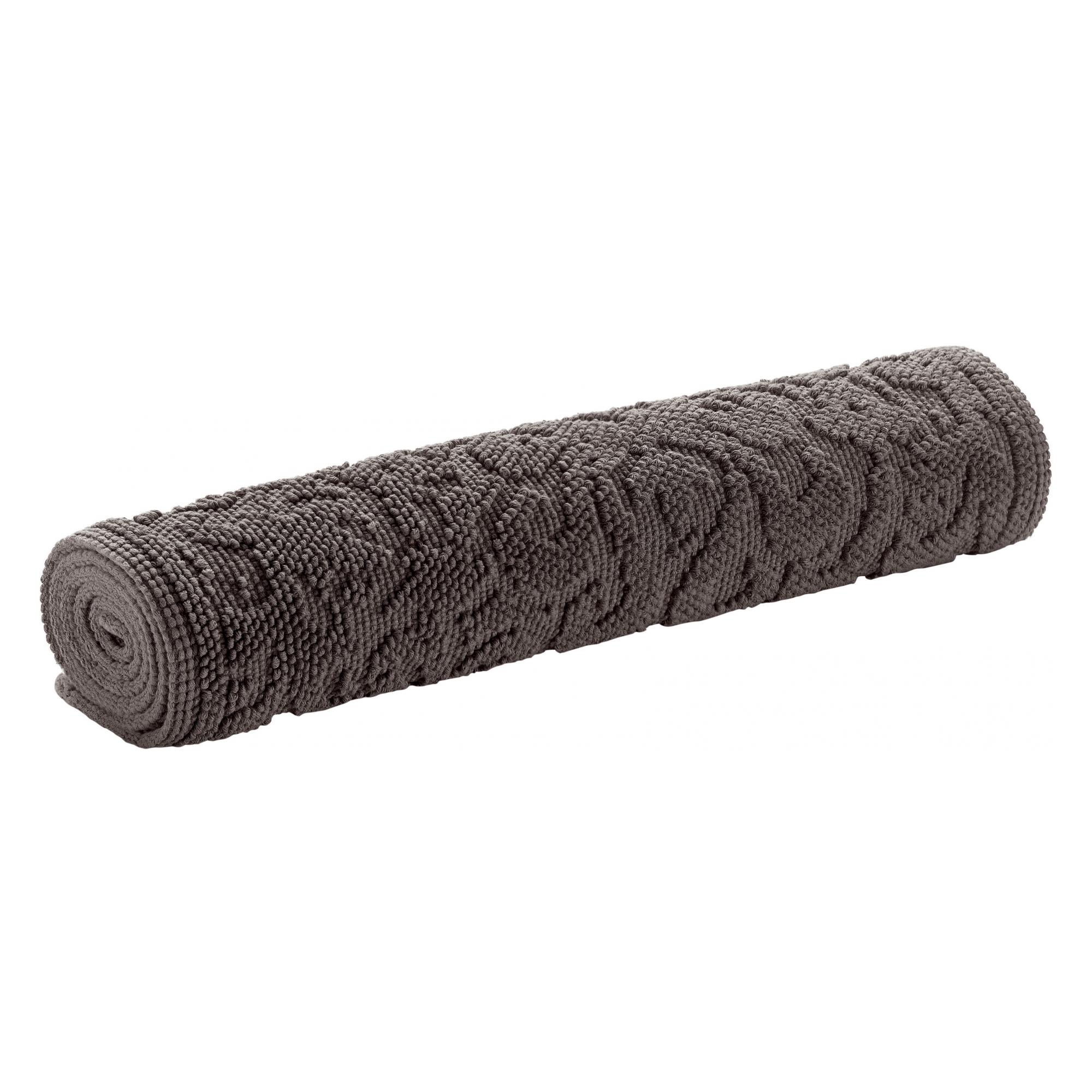 Tapis de bain Gilda carbone 54 x 64 cm Vivaraise | Leroy Merlin