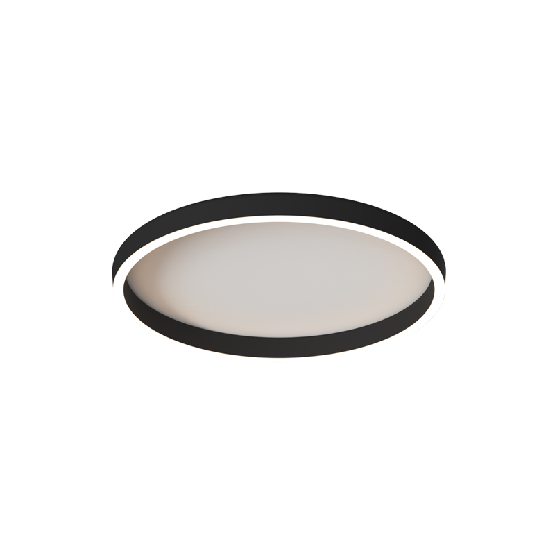 Plafonnier LED D400 27W CCT IRC90 Variable Noir Brossé ZAMBELIS 25163 ...