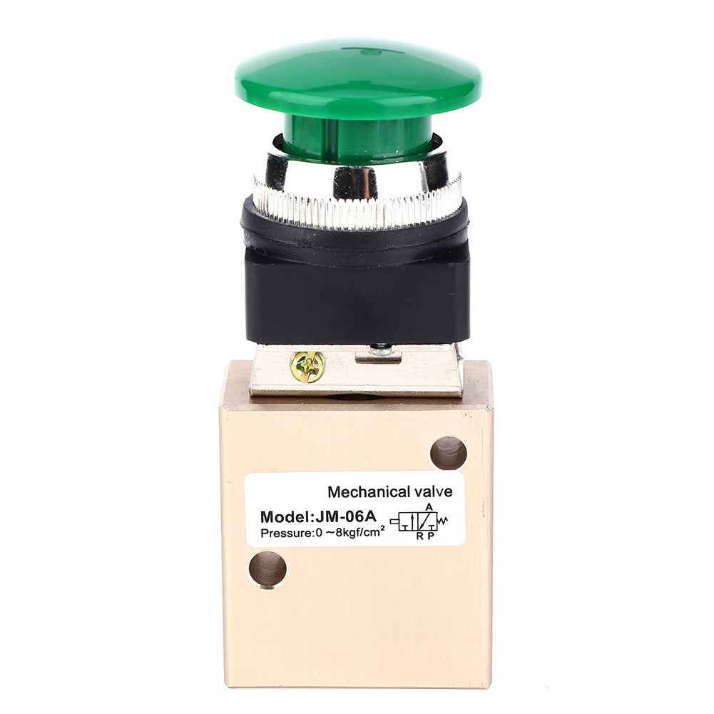 JM-06A Válvula mecánica neumática Botón pulsador de retorno de resorte ...