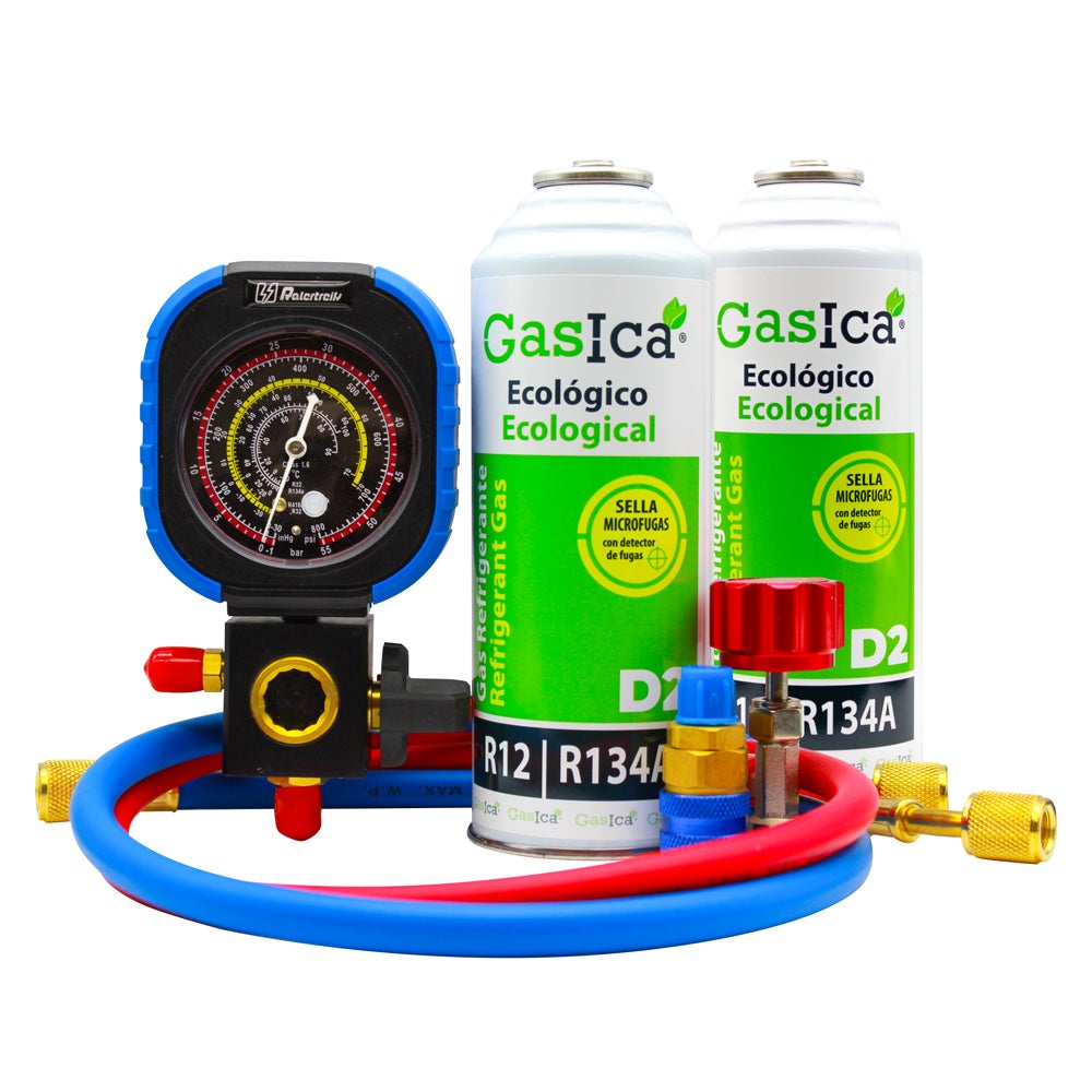 CONFEZIONE da 2 bombole Gasica D2, gas refrigerante sostitutivo per R12 ...