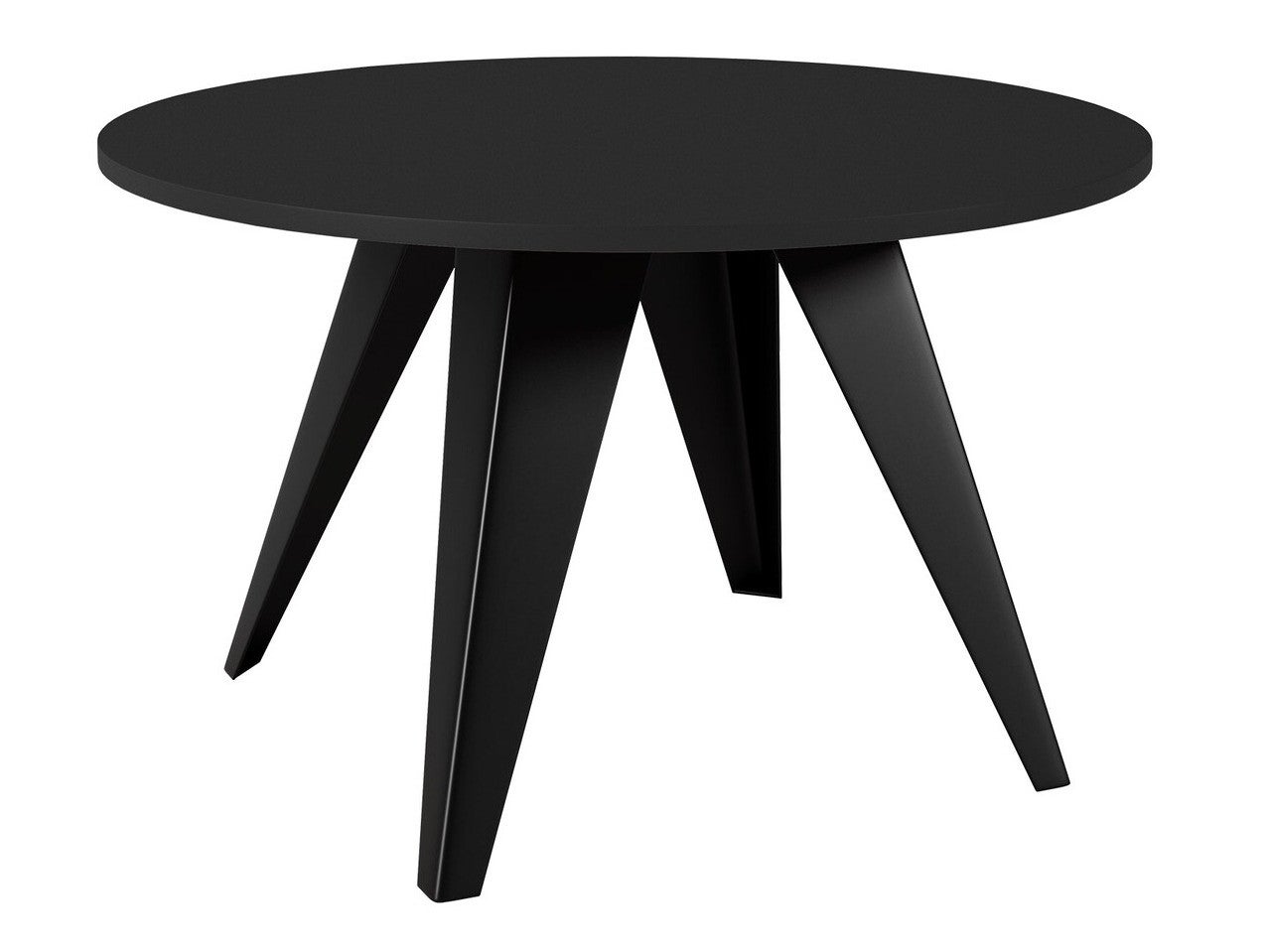 Table basse Oswego 116, Noir, 50cm, Diamètre: 75, Stratifié, Rond ...