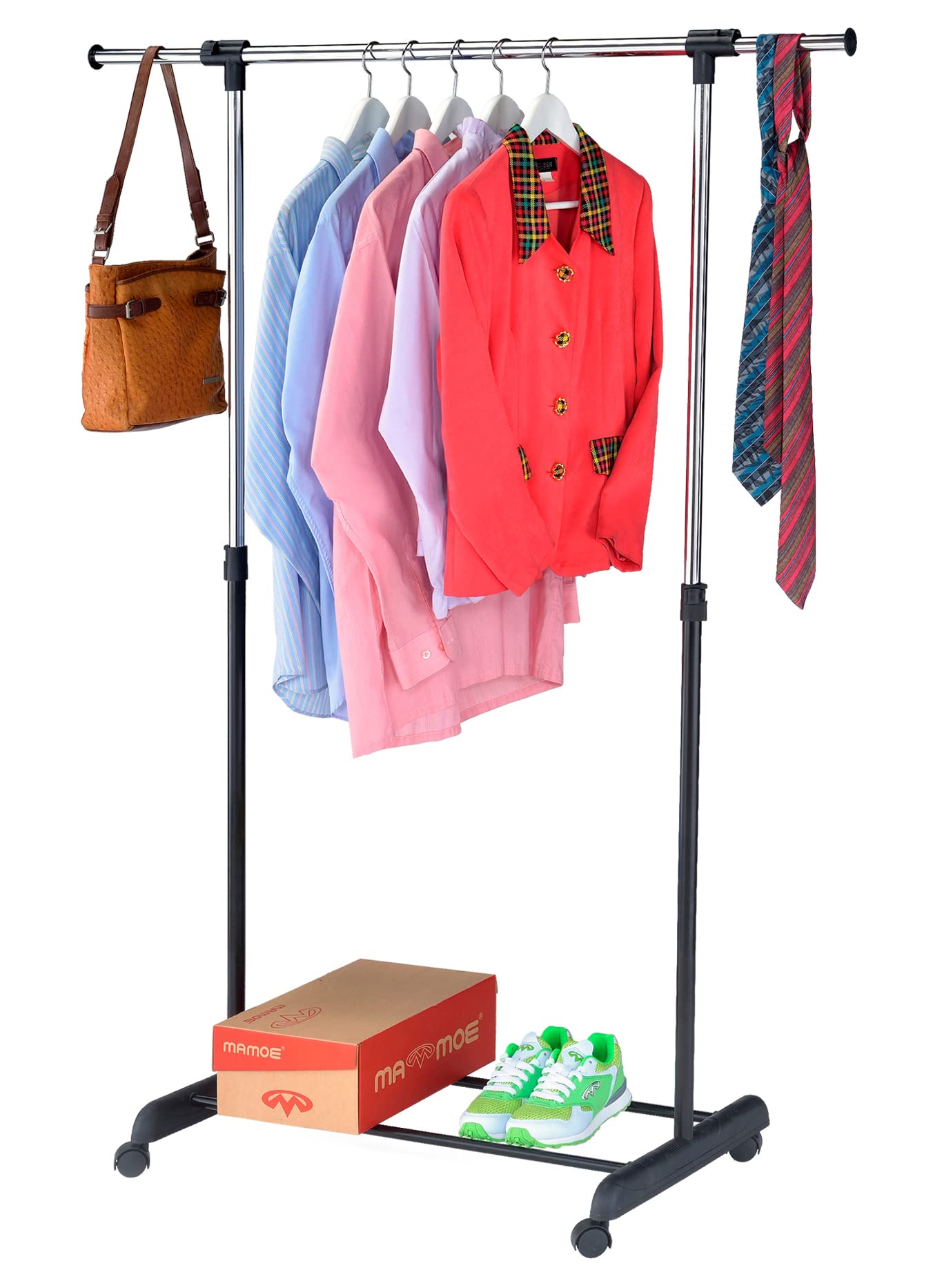 HERSIG - Perchero de Pie Regulable | Burro Perchero con Ruedas Metálico ...