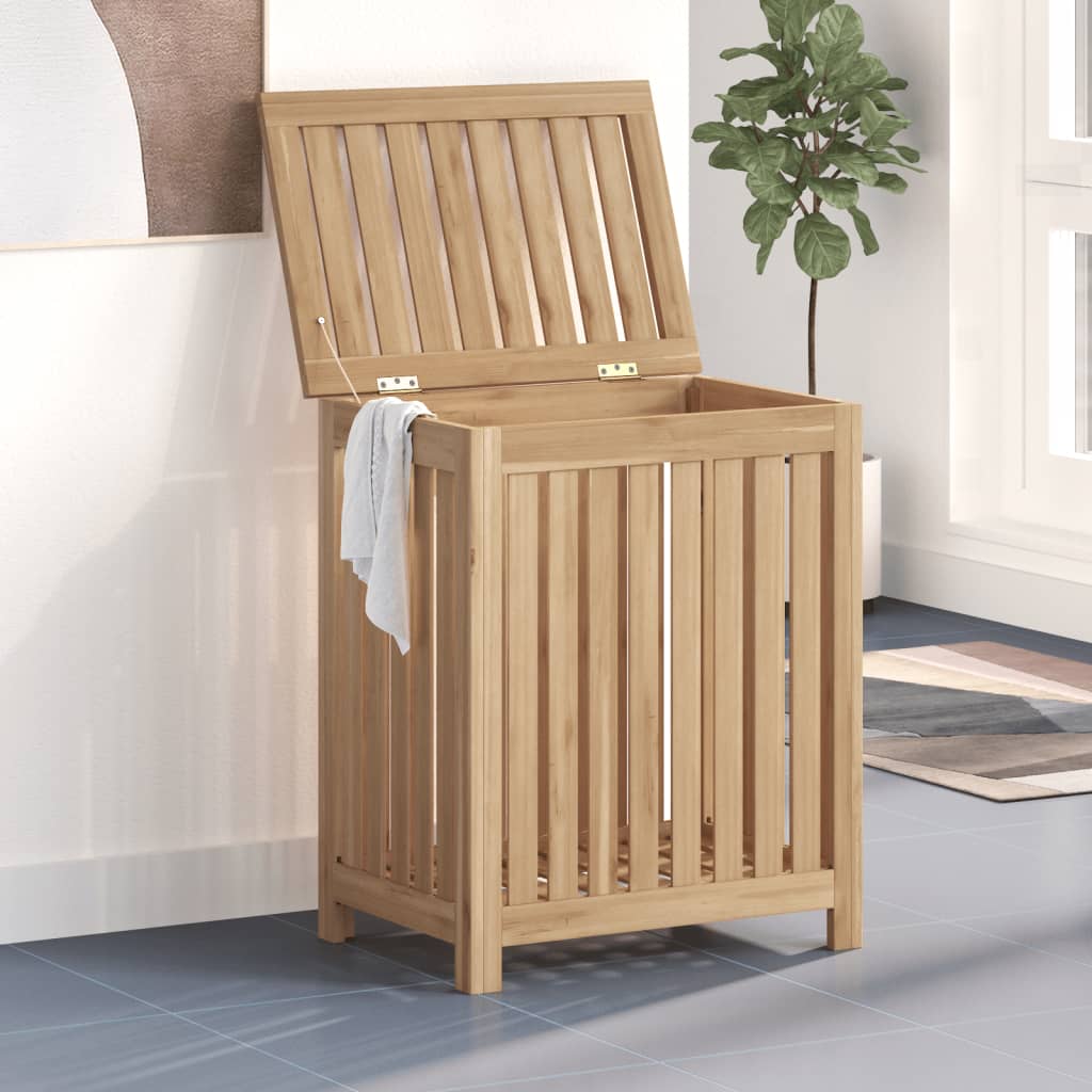 Bac à linge 50x35x60 cm bois de teck massif | Leroy Merlin