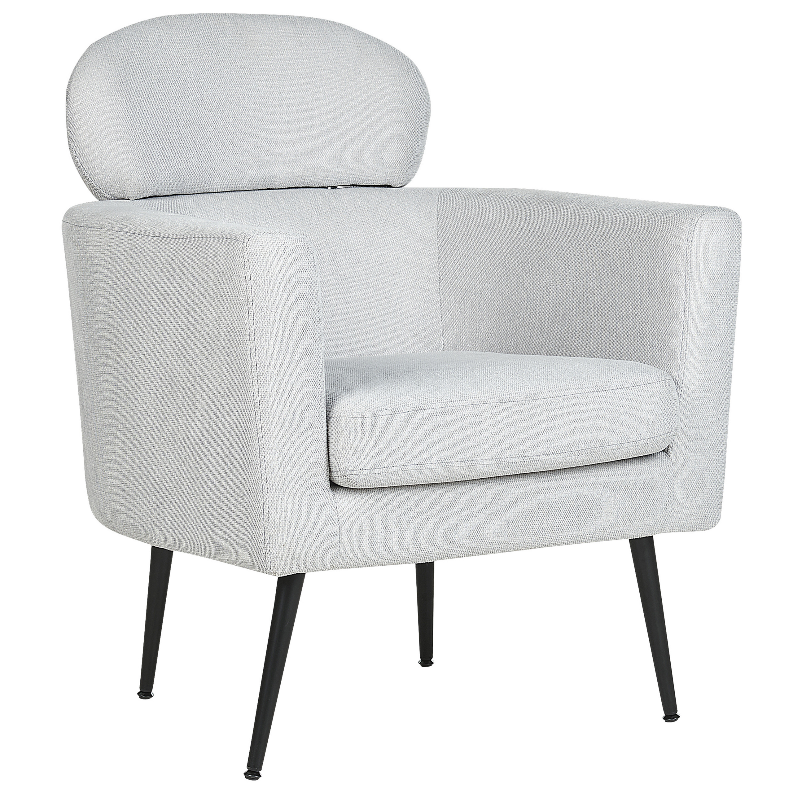 Beliani Sillón SOBY Tela Gris claro | Leroy Merlin