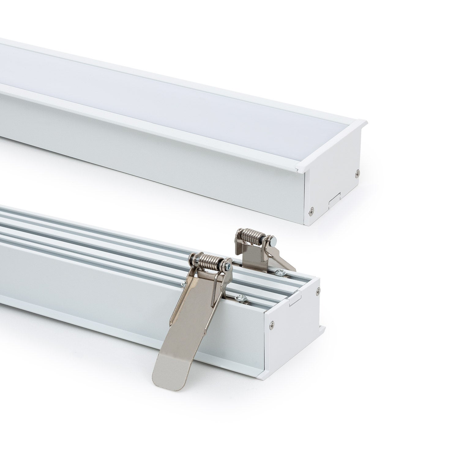 Ledkia Perfil Aluminio Empotrable XL para Tiras LED hasta 40mm con Tapa ...