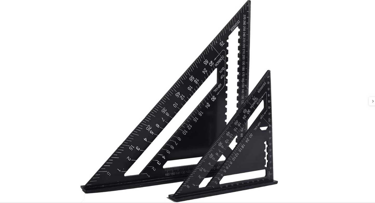 Equerre Menuisier Multifunctions 17cm et 30cm,Metal Aluminium Triangle Règle Équerre Trusquin ...