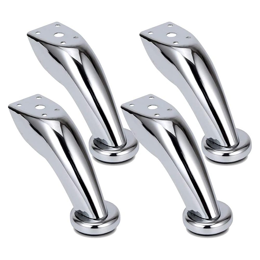 Patas para muebles de acero inoxidable de 4 piezas, cromadas, patas ...