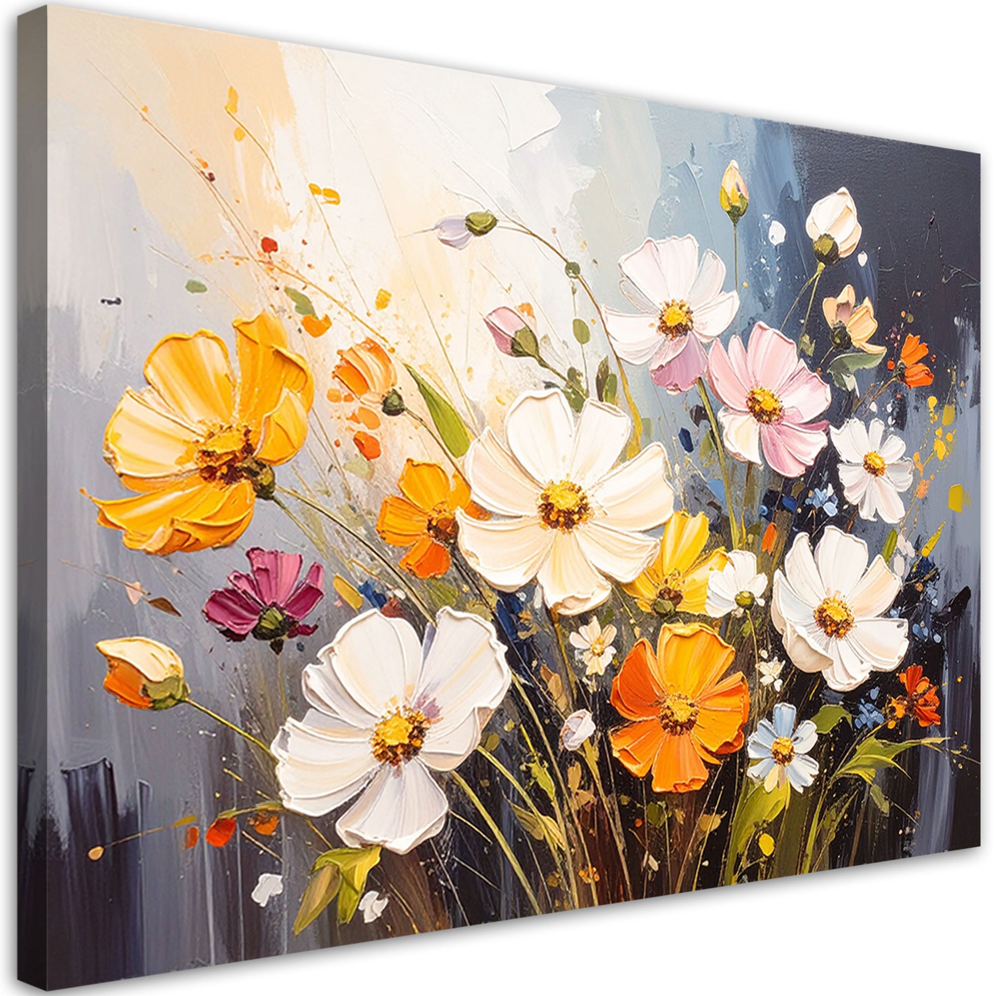 Quadro su tela, Fiori di campo colorati Natura - 100x70 | Leroy Merlin