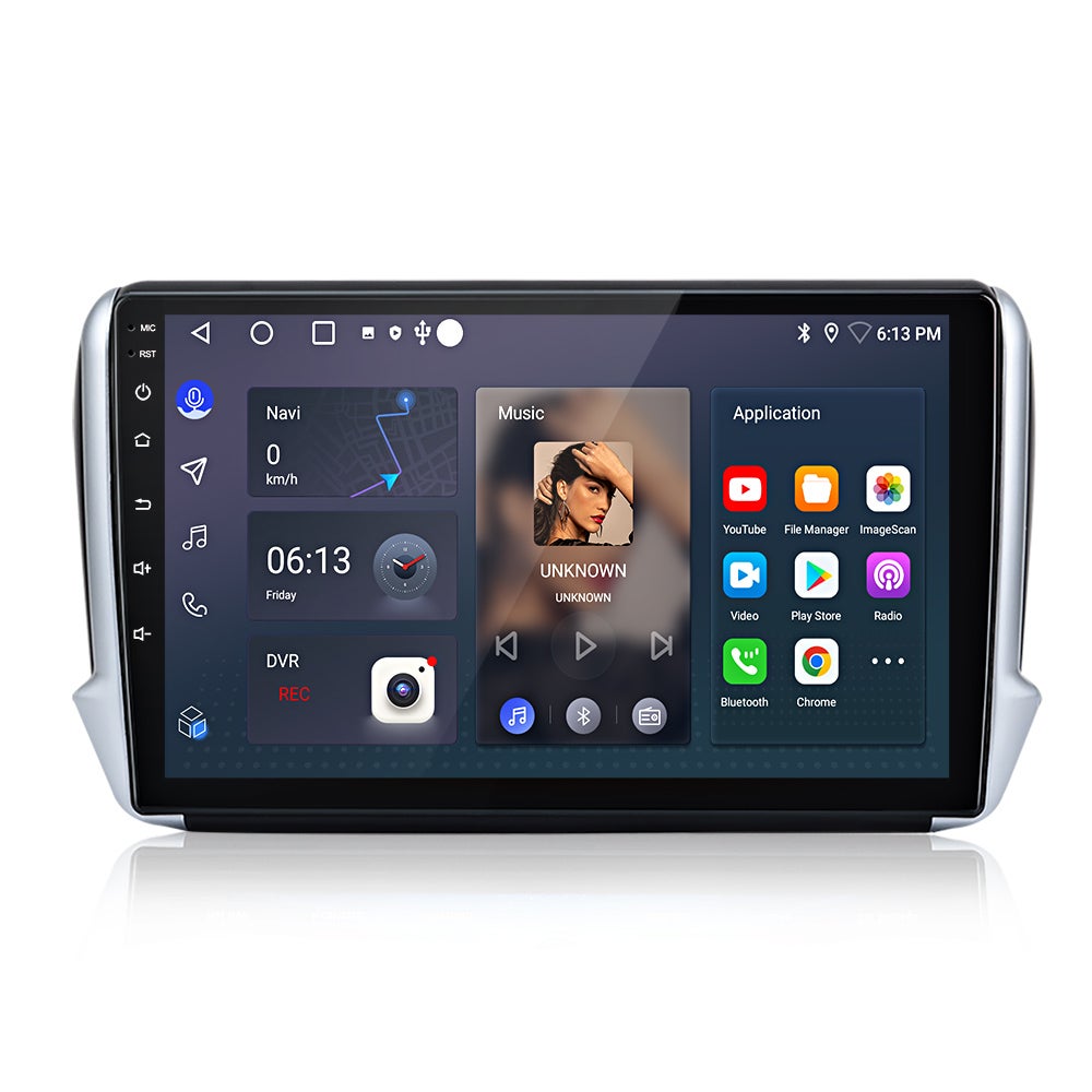 AWESAFE 2DIN Autoradio 10.1" Android 13 pour Peugeot 208/2008 (2012 ...