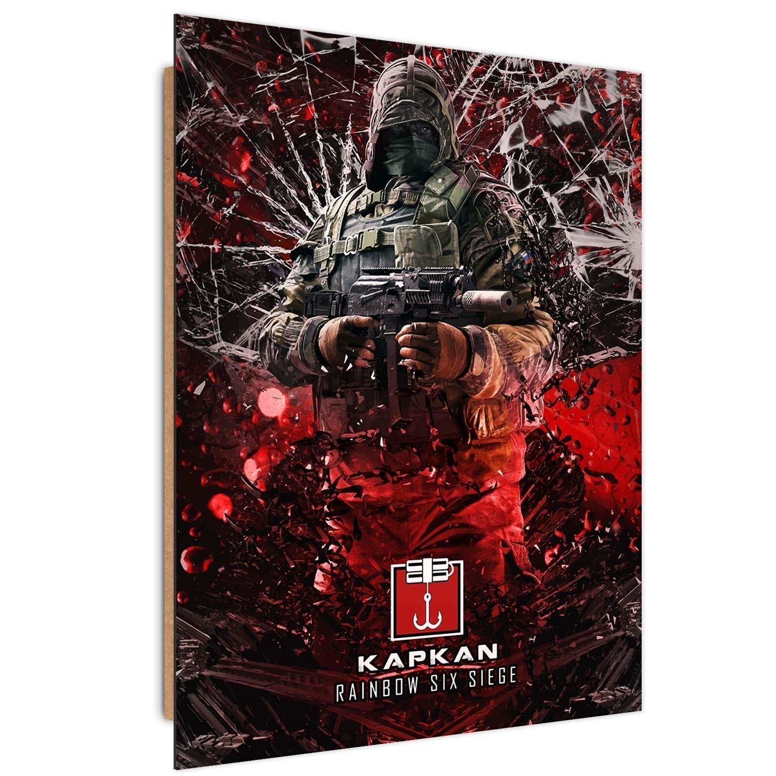 Tableau bois Rainbow Six Siege Kapkan - 50 x 70 cm | Leroy Merlin
