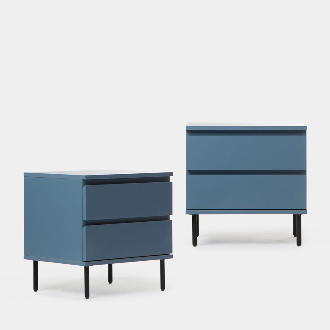 Pack 2 mesitas de noche pb, melamina Azul 50 x55 | Leroy Merlin