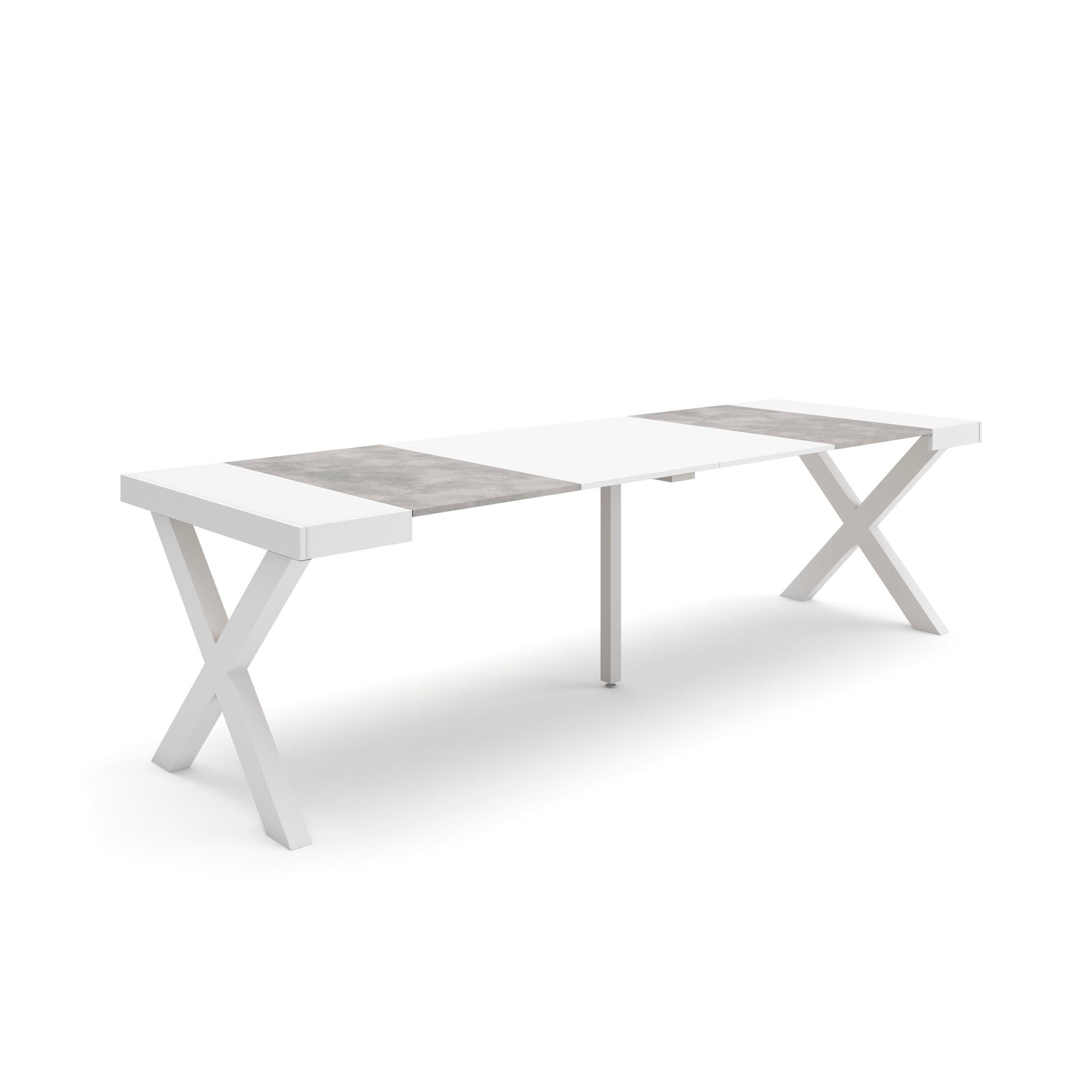 Table console extensible, 262x90x73cm, Pour 12 personnes, Pieds bois ...