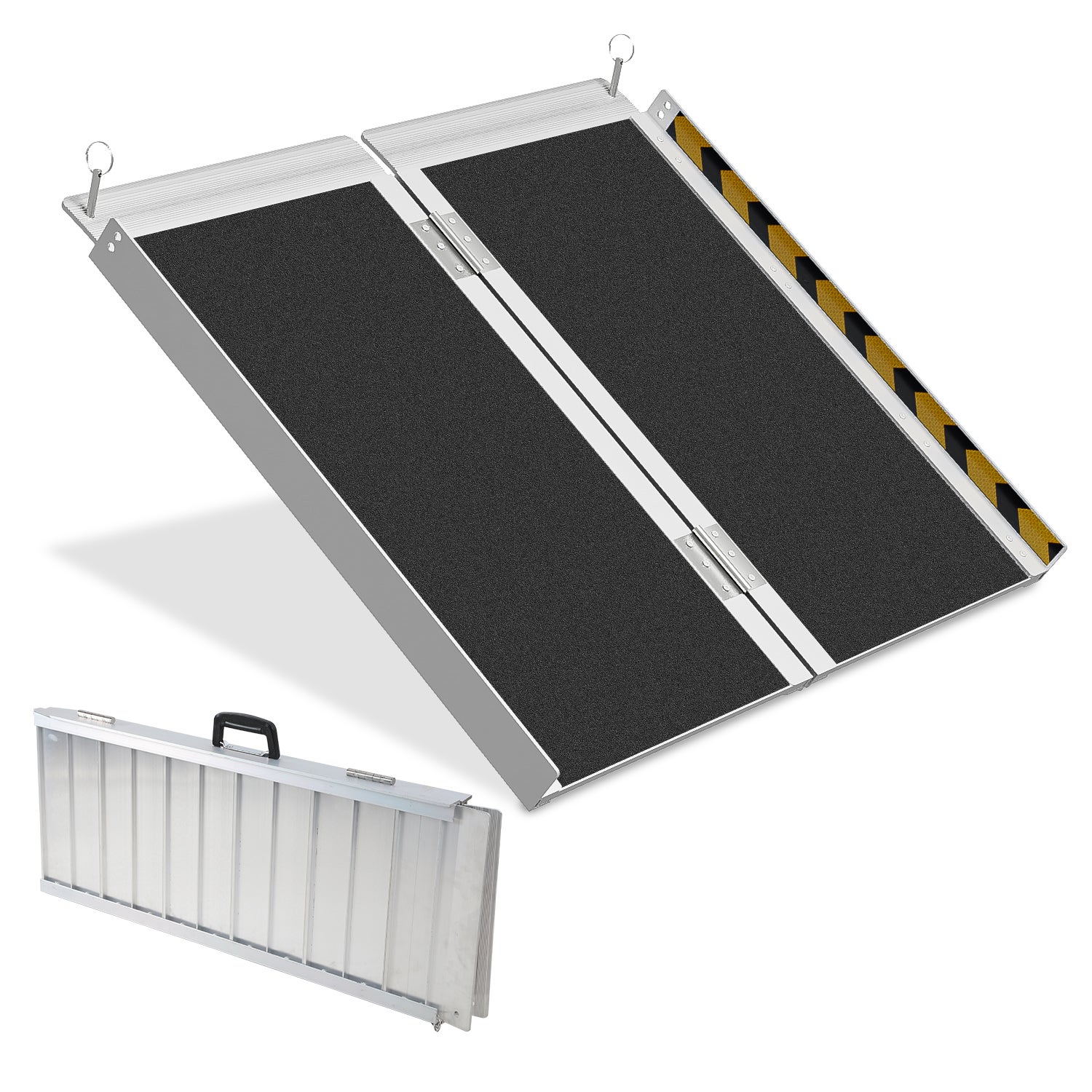 Rampa para silla de ruedas 2x Rampa de acceso portátil de aluminio con ...