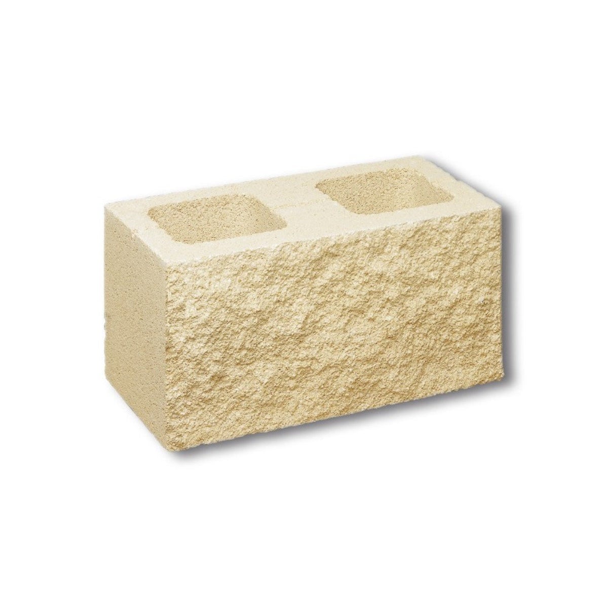 Bloc de béton hydrofugé SPLIT Crème / 3 faces lisses et 1 Split ...