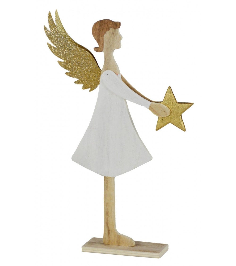 Ángel Navideño de Madera 27 cm | La Loja de Ana | Leroy Merlin