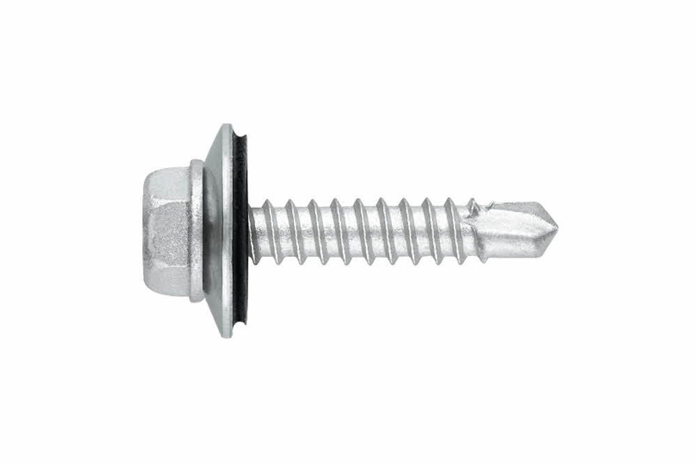 Tornillo autotaladrante inoxidable bimetal de cabeza hexagonal con arandela vulcanizada de acero ...