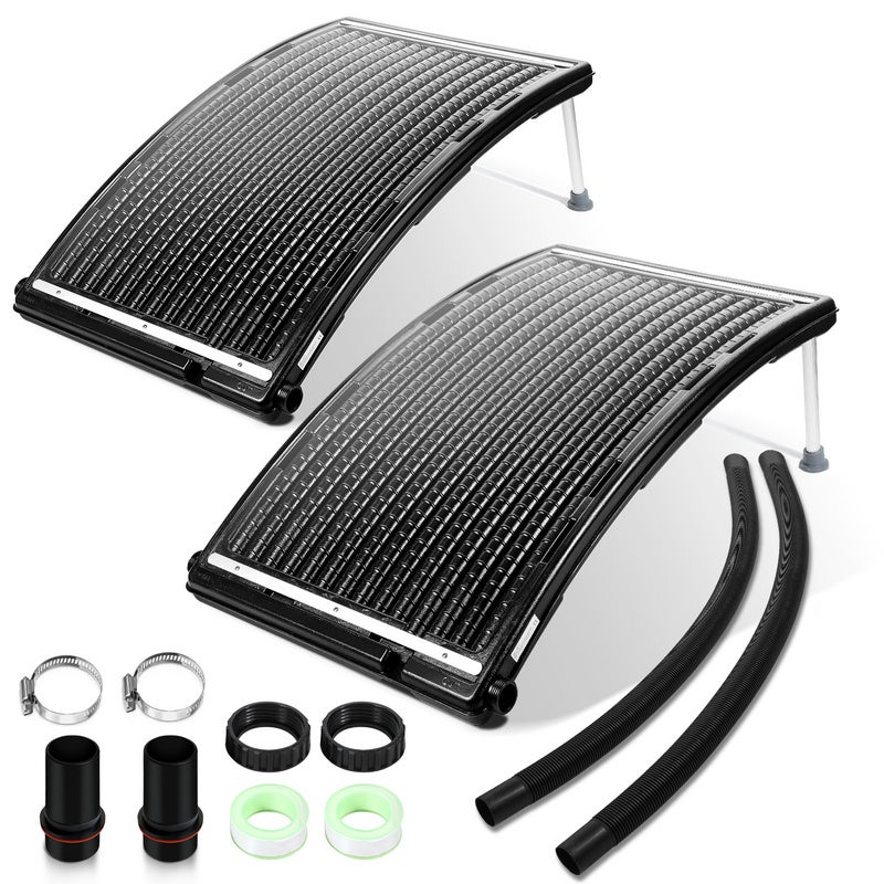 Kit de 2 chauffe-piscines solaires - Chauffe-piscine solaire incurvé ...