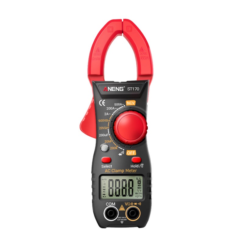 Pinza amperimétrica ANENG ST170 1999 cuentas NCV – mide tensión ...