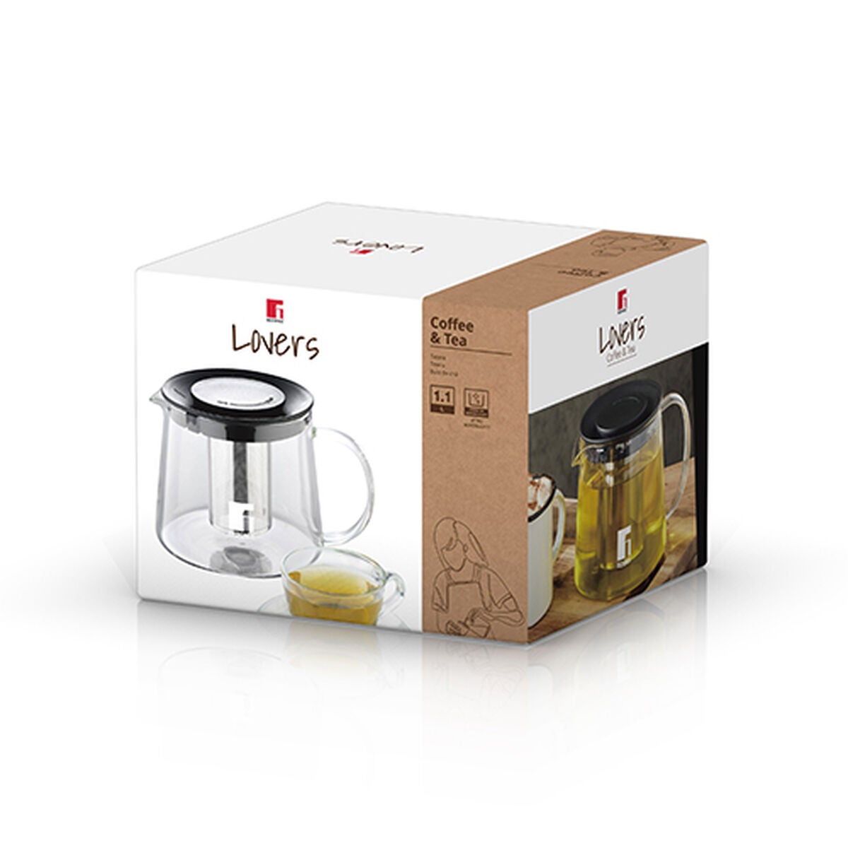Hervidor y Tetera Eléctrica Bergner Coffee & Tea Lovers 1,2 L | Leroy ...