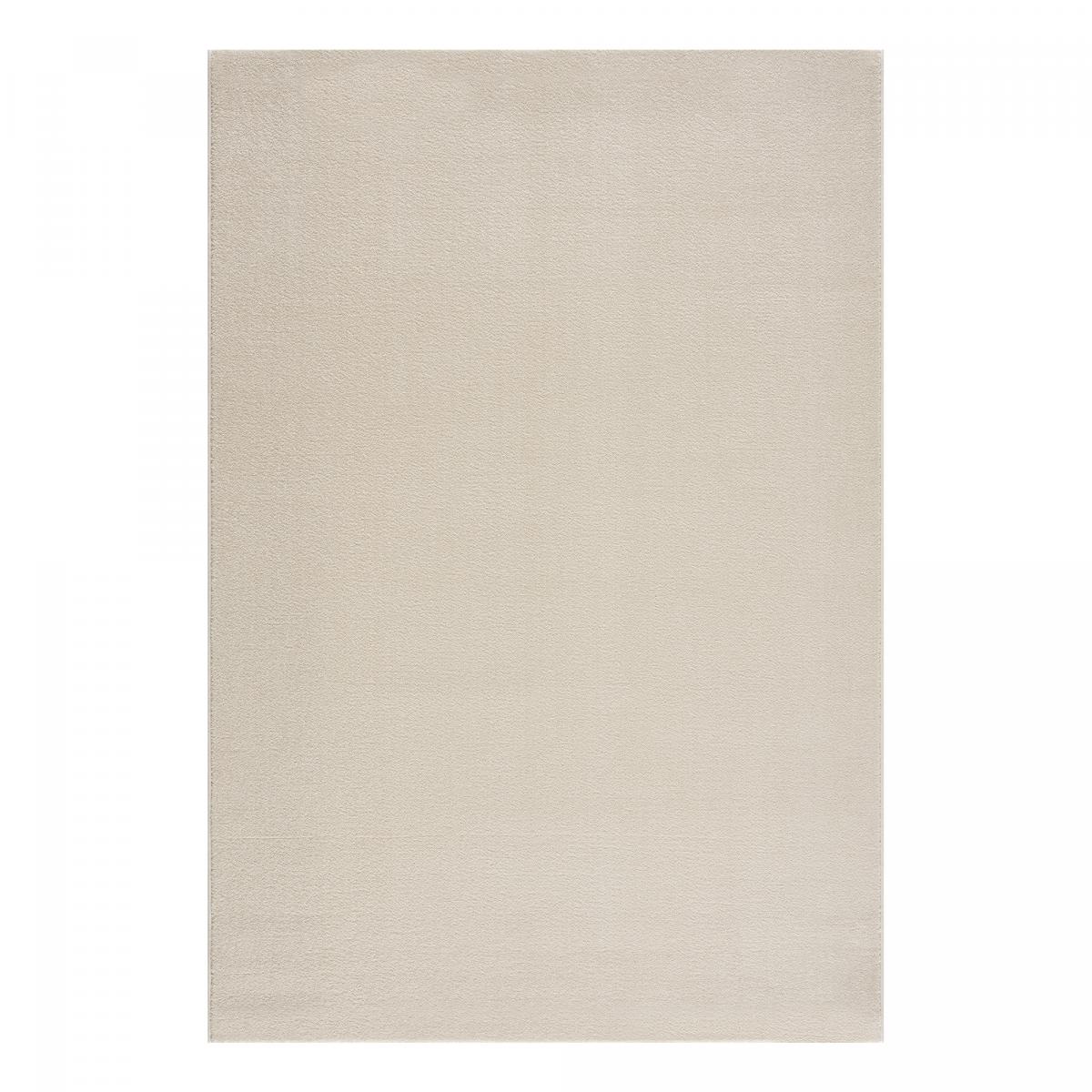 Alfombra de salón 160x230 tejida crema rectángulo liso NOSSA | Leroy Merlin