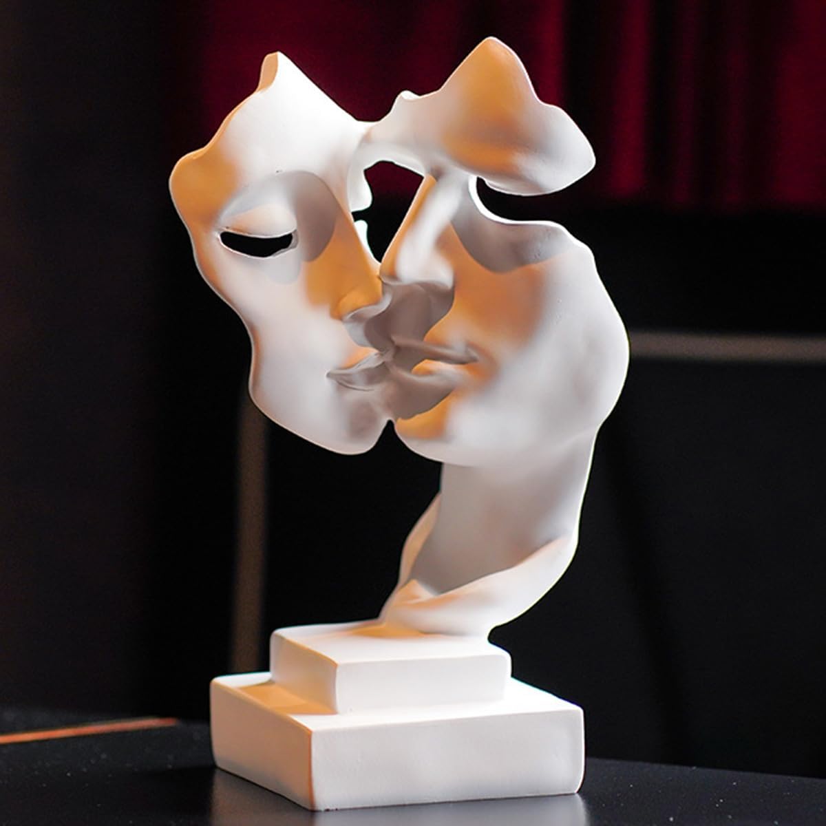 Statue Masque de Couple, Figurines Décoratives Modernes, Sculpture ...