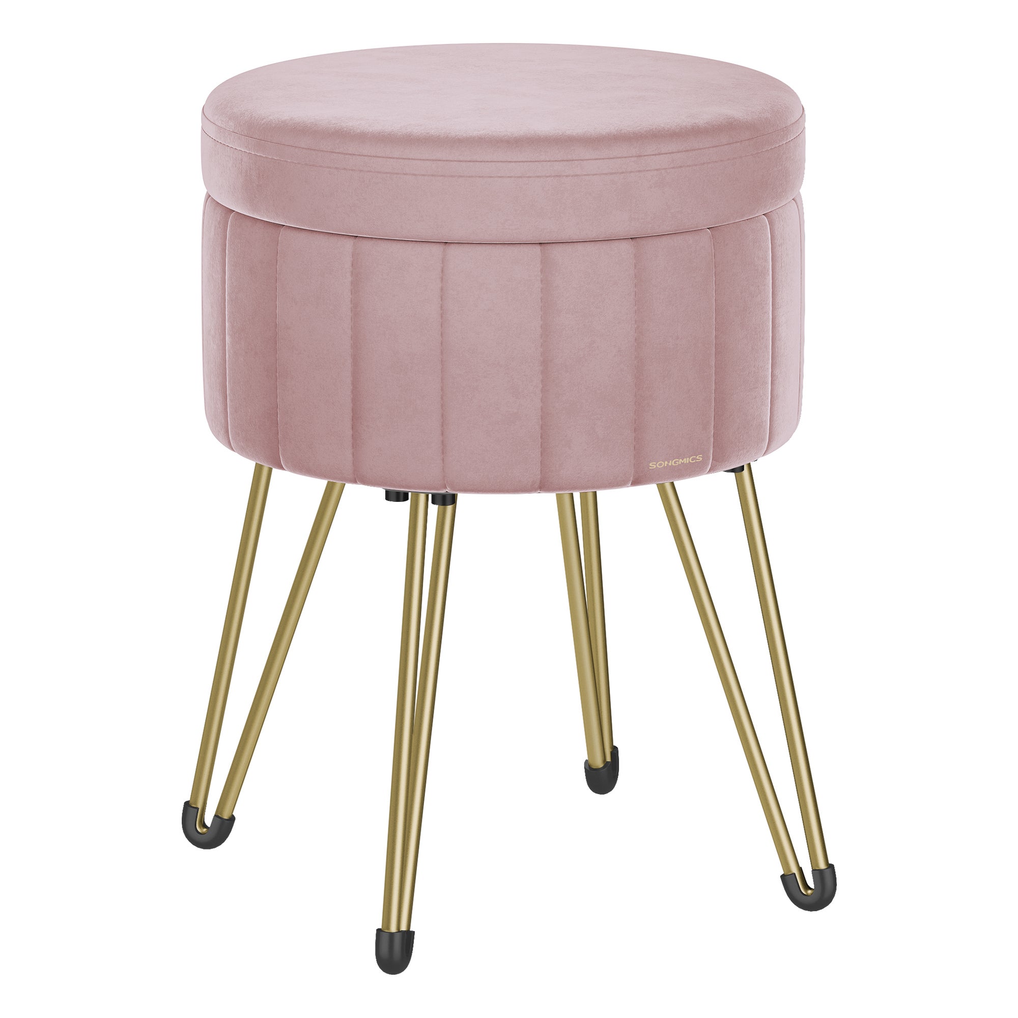 Tabouret Rangement, Siège Rond, Tabouret Coiffeuse, Pouf en Velours ...
