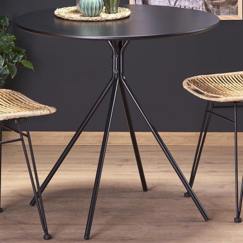 Table ronde noire 80 cm trois pieds KEEL | Leroy Merlin