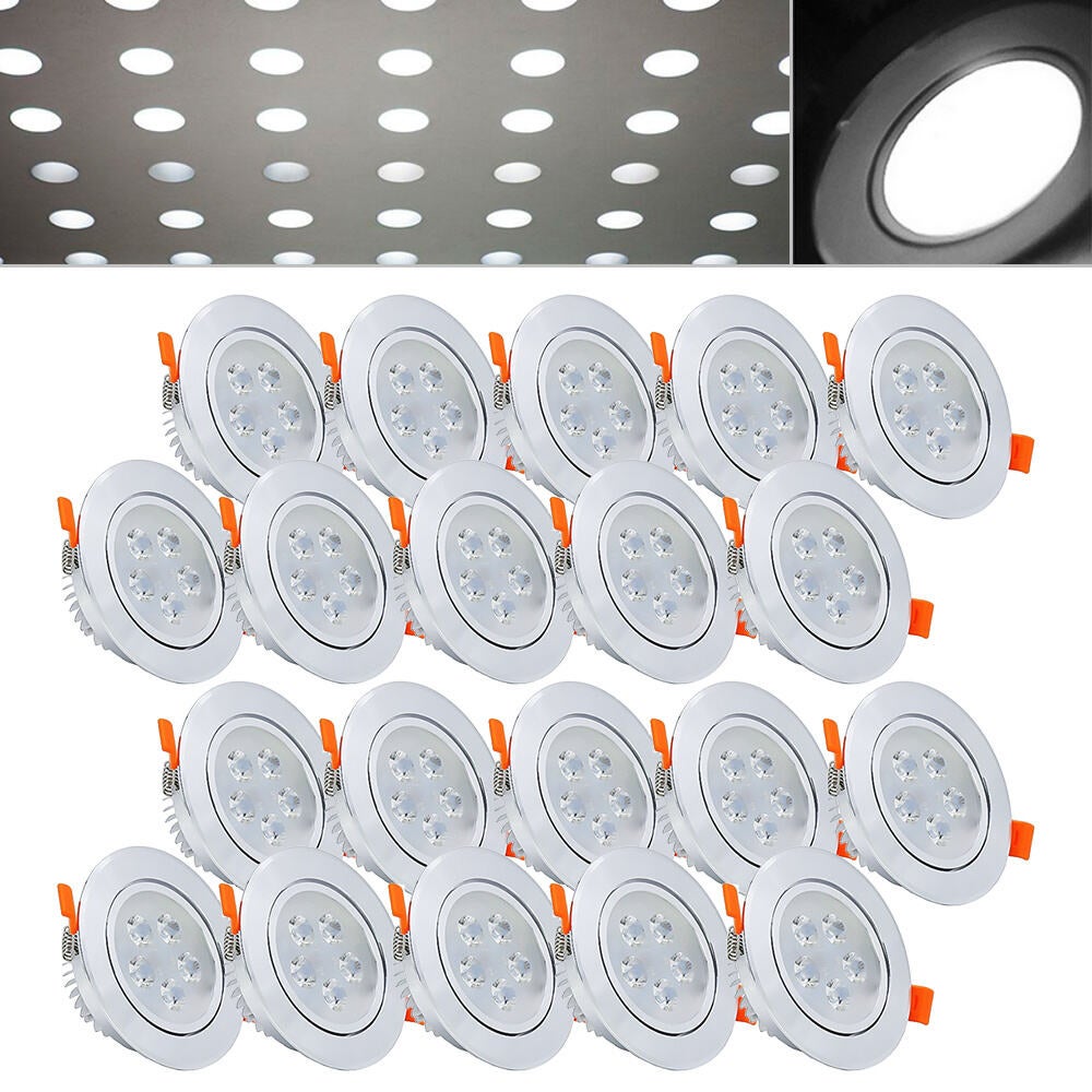 Spots LED à Encaster Orientables 3W blanc froid 6500k 85mm pour Plafond ...
