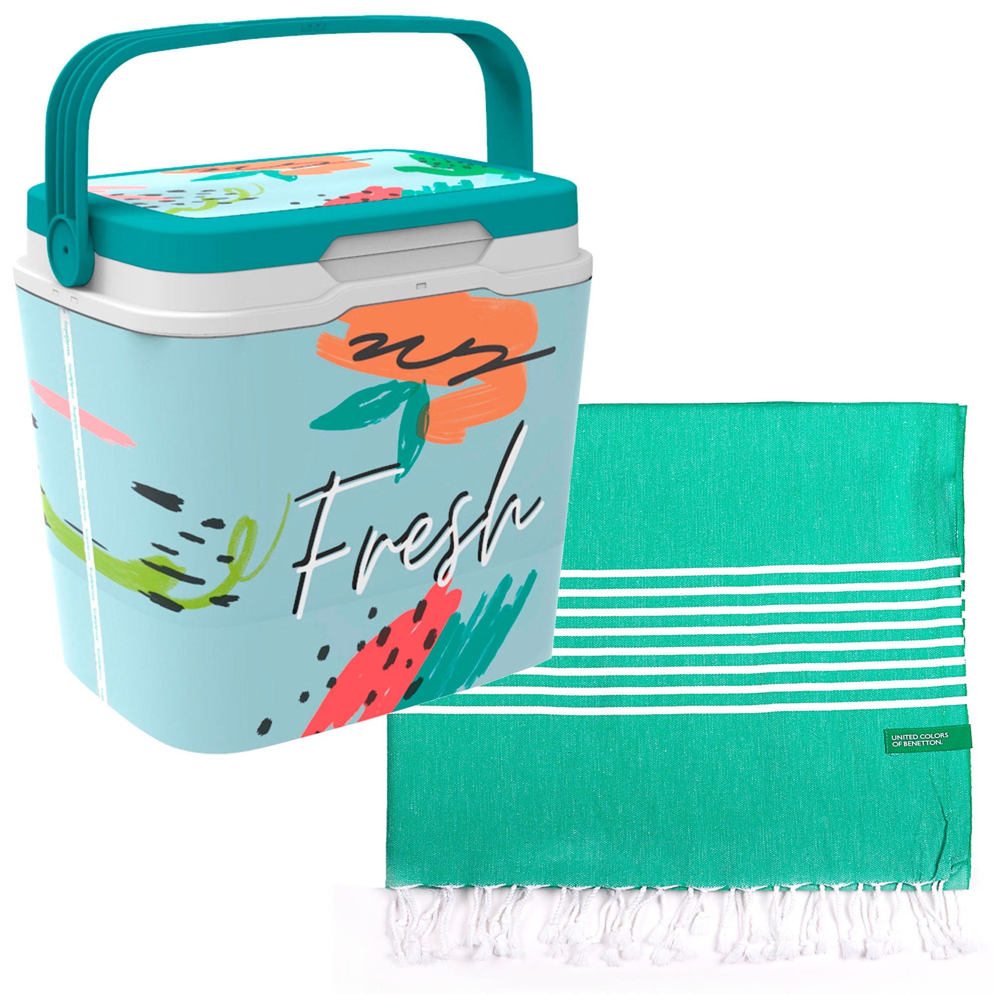 Life Story Life Free Fruit + Hamman 80x165cm 170gsm 100% coton vert ...