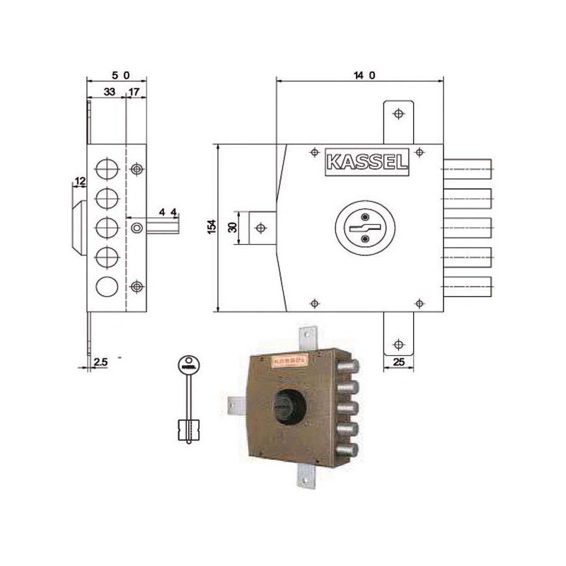 Serratura Sic.Quintuplice Dx Dm 1501 Kassel | Leroy Merlin