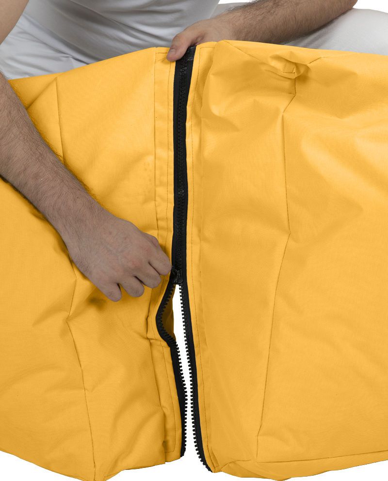 Pouf convertible / coussin de sol Kendel Jaune | Leroy Merlin