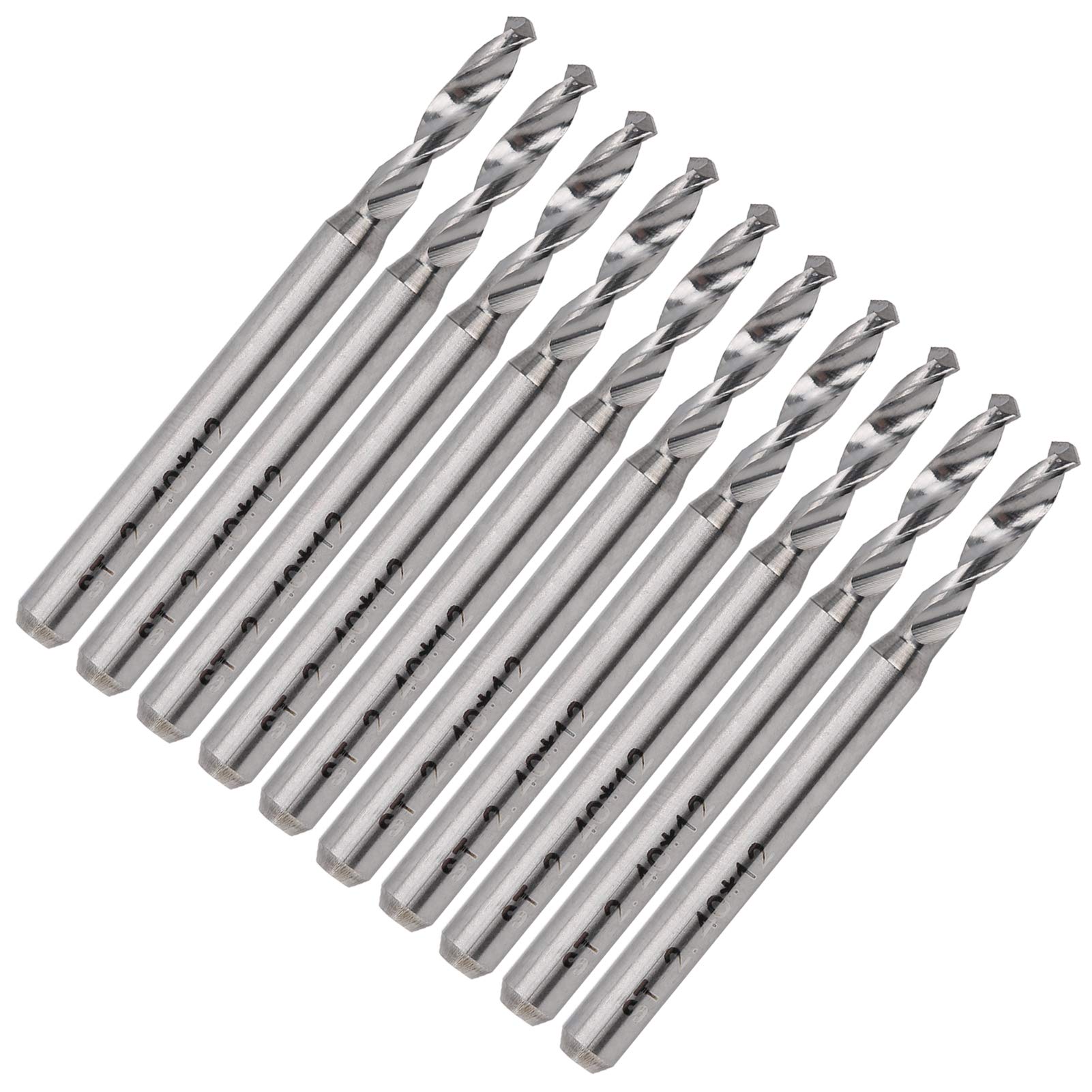 10 brocas para PCB de 3,175 mm, brocas de acero de tungsteno ...