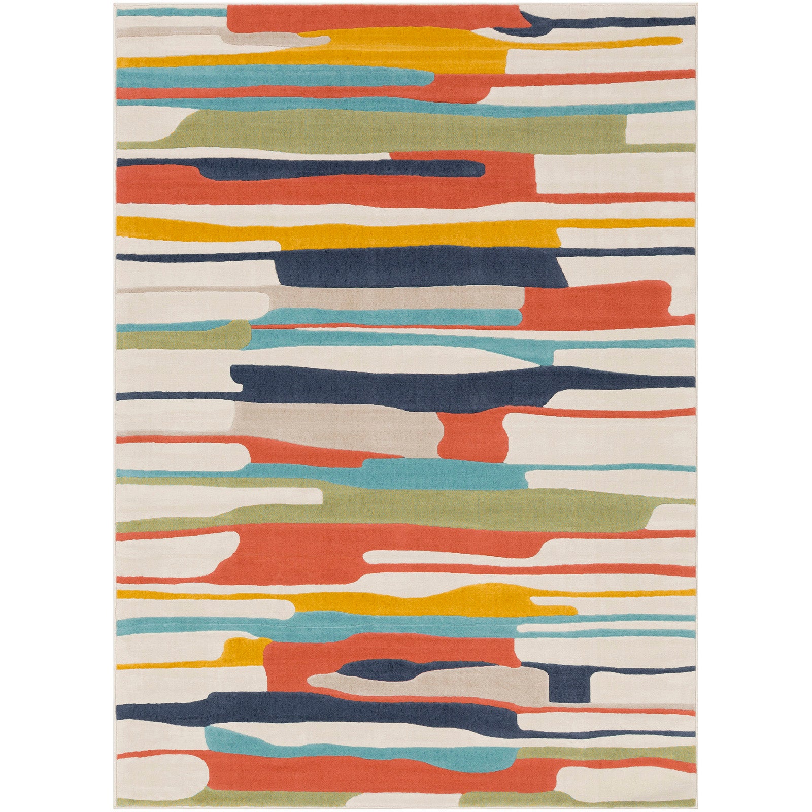 LIVABLISS Tapis Scandinave Moderne Multicolore/Orange 160x220 | Leroy ...